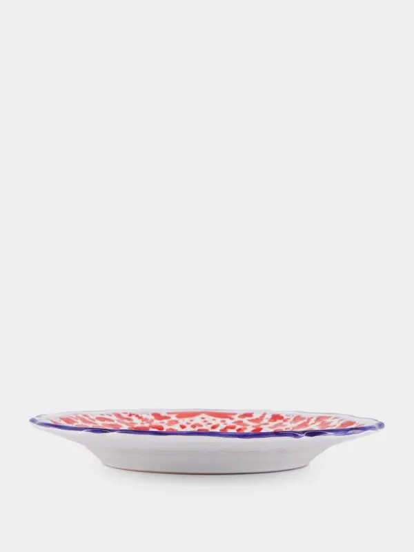 LES-OTTOMANS La Menagerie D'été Shell Dinner Plate - Red