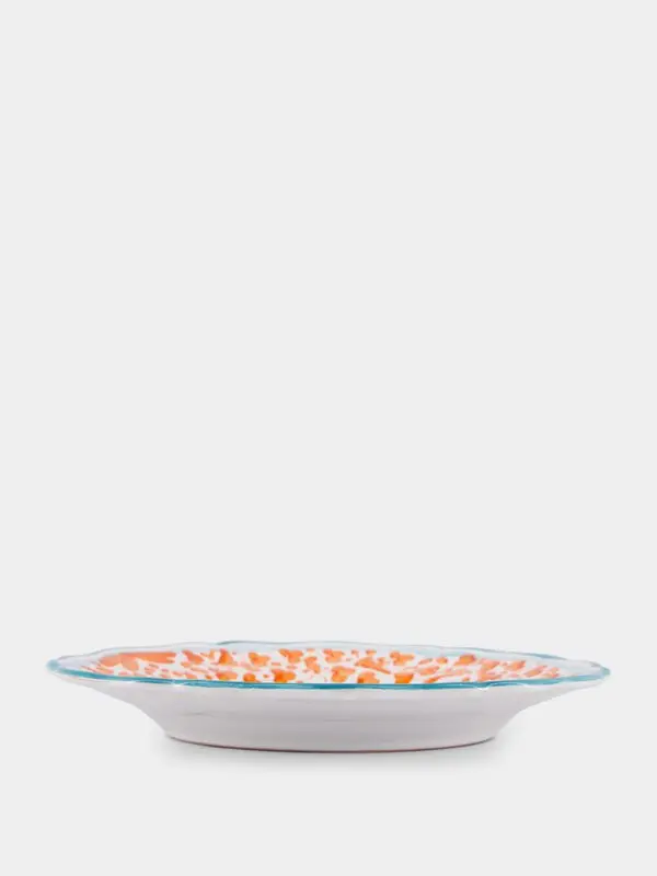 LES-OTTOMANS La Menagerie D'été Conch Dinner Plate - Orange