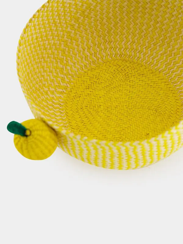 Coro Cora Toquilla Palm Bowl With Lemons