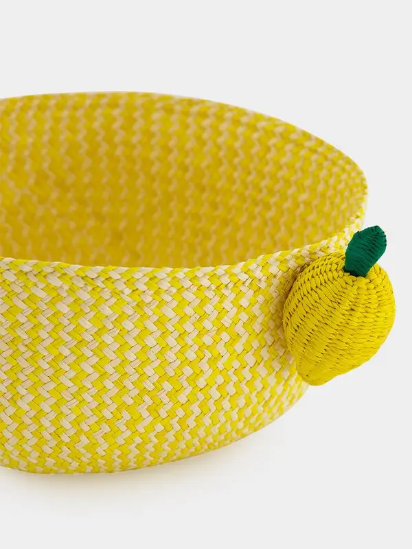 Coro Cora Toquilla Palm Bowl With Lemons
