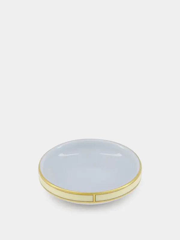 GINORI 1735 Celeste Porcelain Diva Butter Dish - Blue