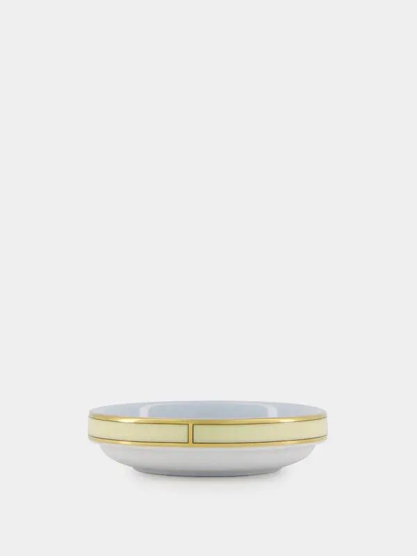 GINORI 1735 Celeste Porcelain Diva Butter Dish - Blue