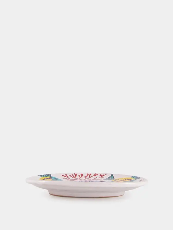 LES-OTTOMANS Sicily Hand-painted Ceramic Plate - Multicolour