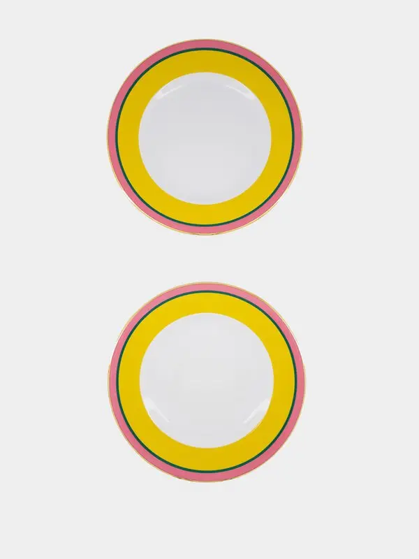 La DoubleJ Rainbow Dinner Plates - Multicolour