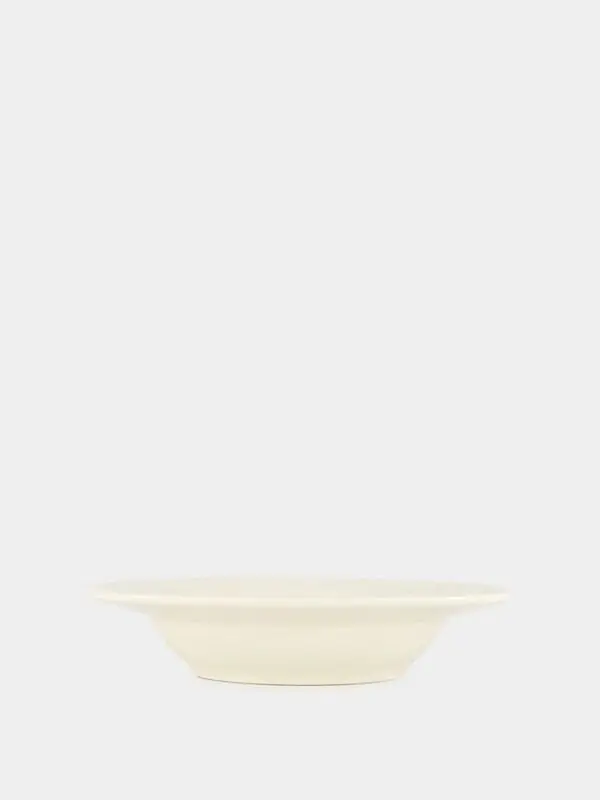HOUSE OF CAPRICORN Vime Ceramic Soup Plate - White