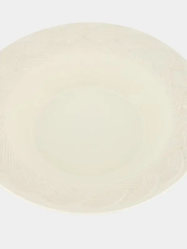 HOUSE OF CAPRICORN Vime Ceramic Soup Plate - White