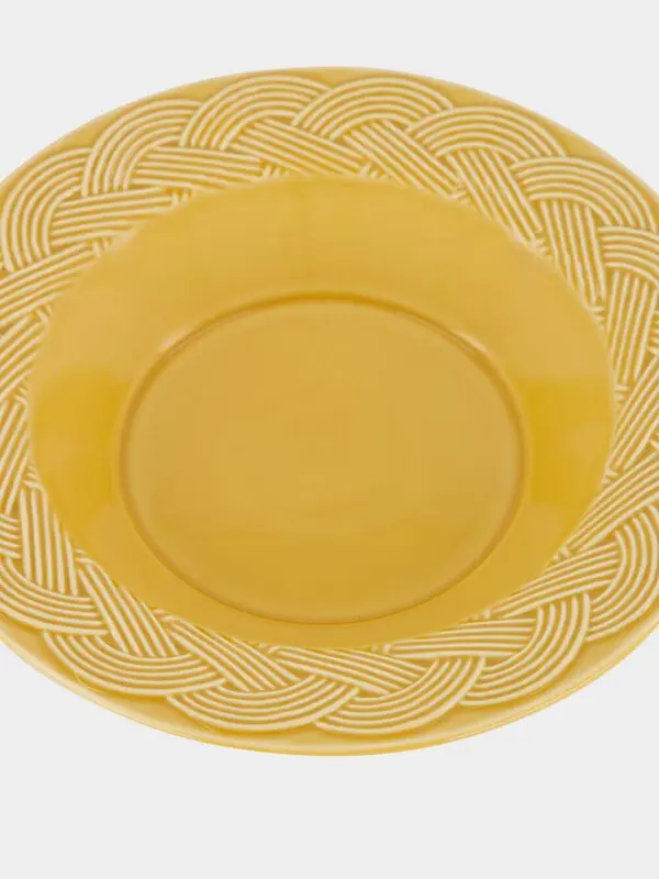 HOUSE OF CAPRICORN Vime Ceramic Soup Plate - Yellow