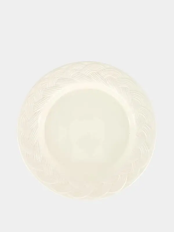 HOUSE OF CAPRICORN Vime Ceramic Dinner Plate - White