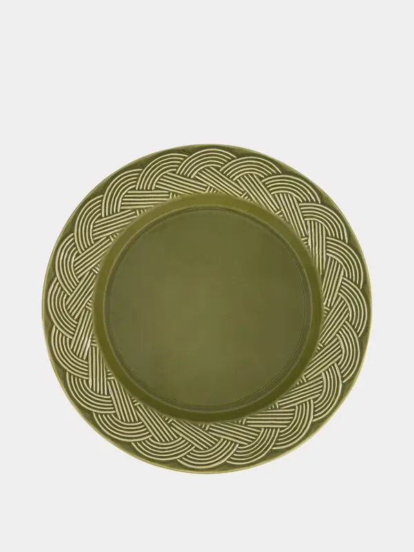 HOUSE OF CAPRICORN Vime Ceramic Dinner Plate - Green