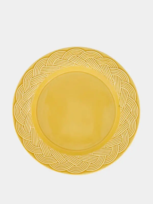 HOUSE OF CAPRICORN Vime Ceramic Dinner Plate - Yellow