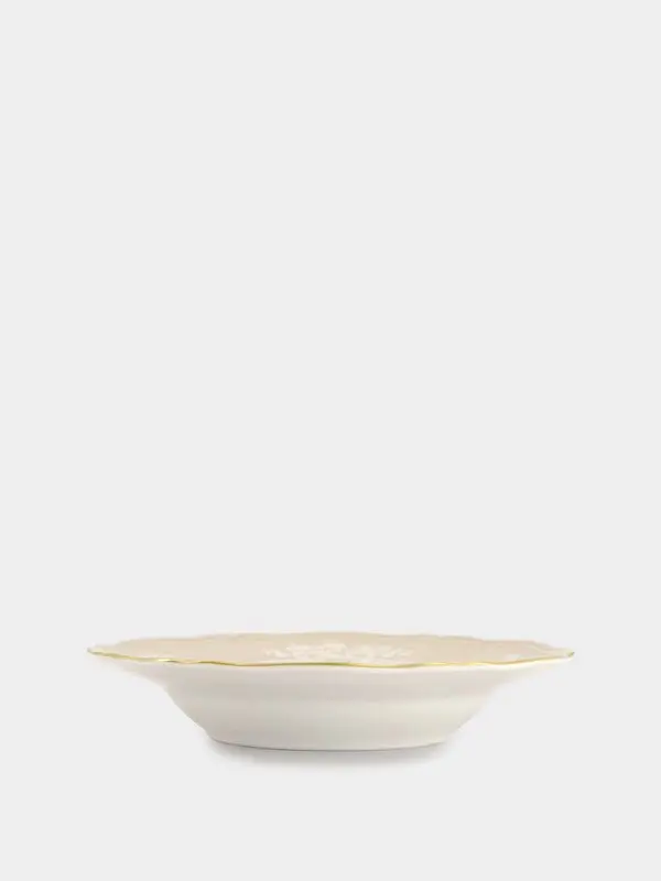GINORI 1735 Oriente Italiano Meringa Soup Plate - Beige