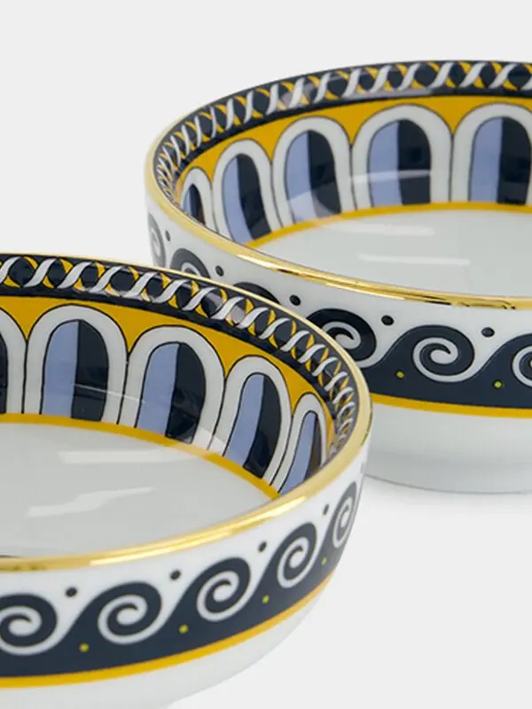 La DoubleJ Napoli Porcelain Snack Bowl Set Of 2