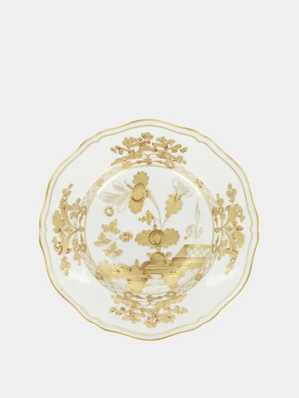 GINORI 1735 Oriente Italiano Aurum Soup Plate - White