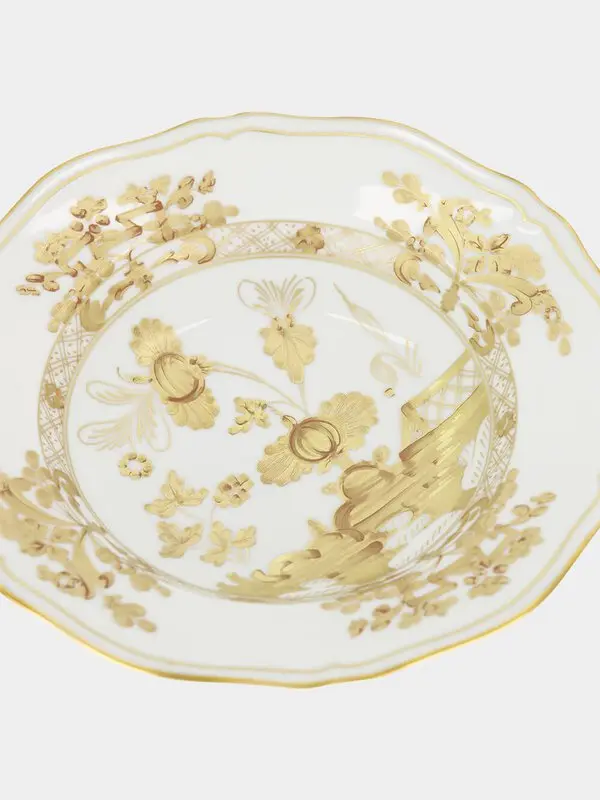 GINORI 1735 Oriente Italiano Aurum Soup Plate - White