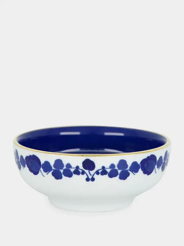 La DoubleJ Porcelain Snack Bowl Set Of 2 - Blue