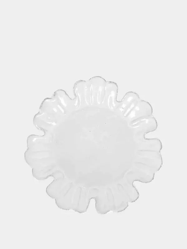 ASTIER DE VILLATTE Dinner Plate Chou With Seven Petals - White