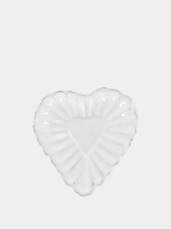 ASTIER DE VILLATTE Micro Heart Dish - White