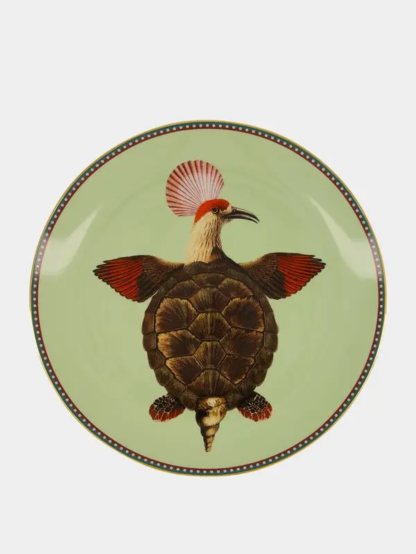 La DoubleJ Turtlair Decorative Porcelain Plate - Multicolour