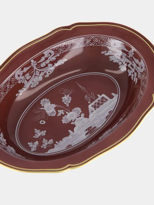 GINORI 1735 Castagna Oriente Italiano Oval Bowl