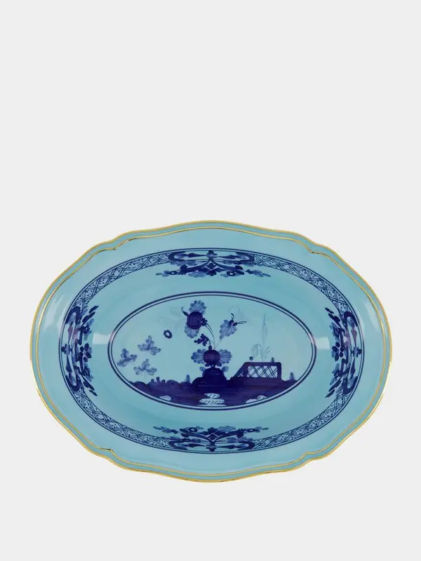 GINORI 1735 Oriente Italiano Oval Porcelain Bowl - Blue