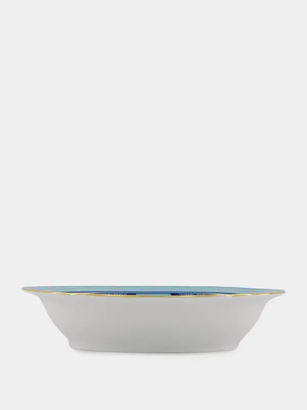 GINORI 1735 Oriente Italiano Oval Porcelain Bowl - Blue