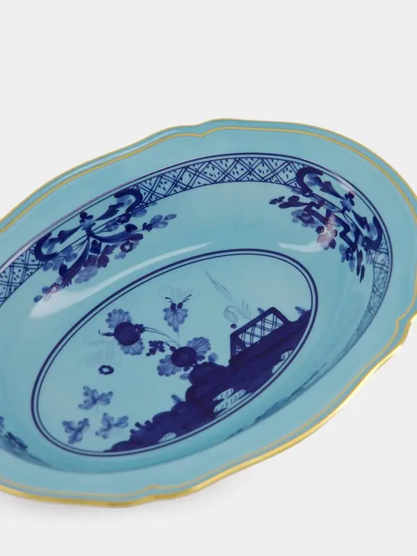 GINORI 1735 Oriente Italiano Oval Porcelain Bowl - Blue