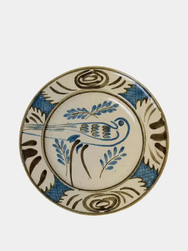 HOUSE OF CAPRICORN Hand-painted Lusitano Bird Stoneware Dinner Plate - Multicolour