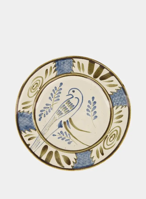 HOUSE OF CAPRICORN Hand-painted Lusitano Bird Stoneware Dinner Plate - Multicolour