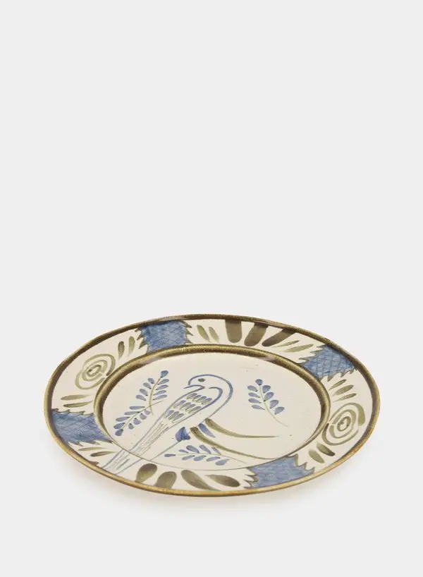 HOUSE OF CAPRICORN Hand-painted Lusitano Bird Stoneware Dinner Plate