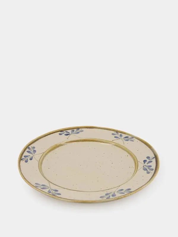 HOUSE OF CAPRICORN Hand-painted Lusitano Leaf Stoneware Dinner Plate