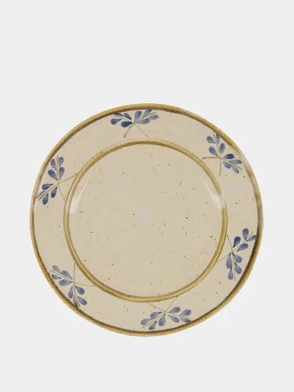 HOUSE OF CAPRICORN Hand-painted Lusitano Leaf Stoneware Dinner Plate - Multicolour