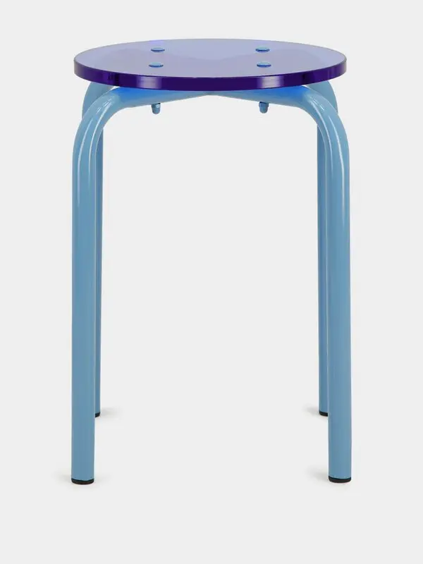 LAURENT BADIER Acrylic Glass And Steel Stool