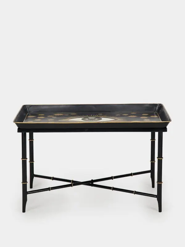 LES-OTTOMANS Celestial Eye Coffee Table - Black