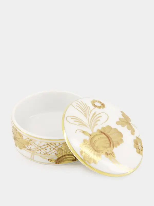 GINORI 1735 Aurum Scented Stone Box - White