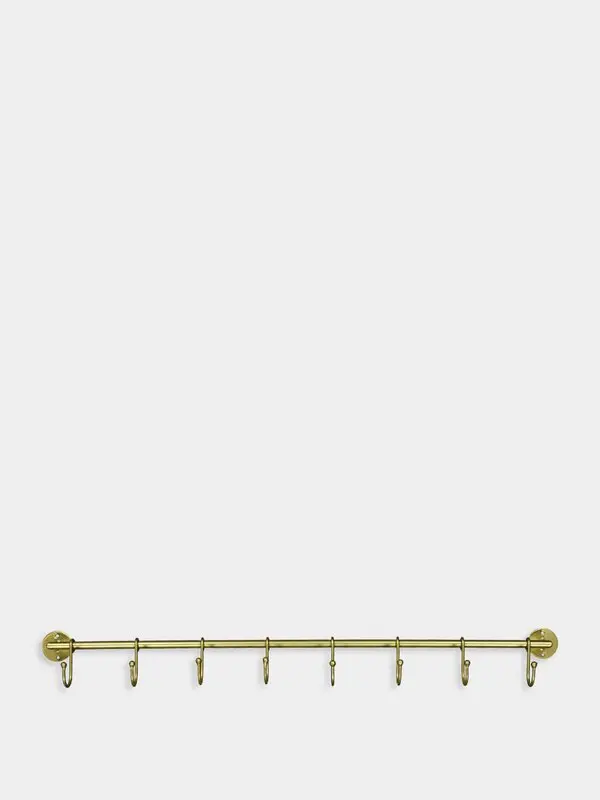 Madam Stoltz Iron Coat Rack With 8 Hooks - Gold