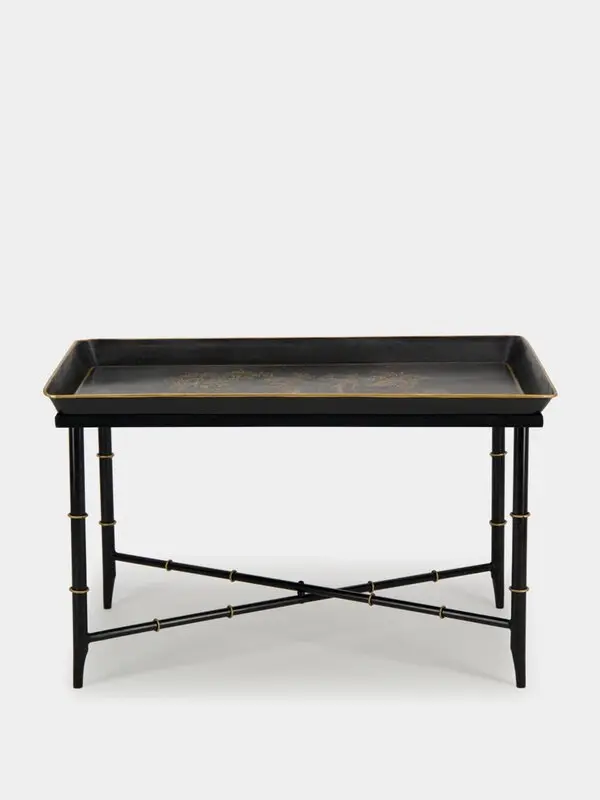 LES-OTTOMANS Chinoiserie Coffee Table - Black