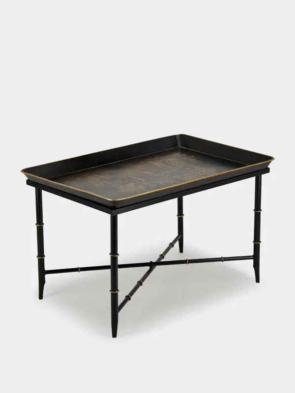LES-OTTOMANS Chinoiserie Coffee Table - Black
