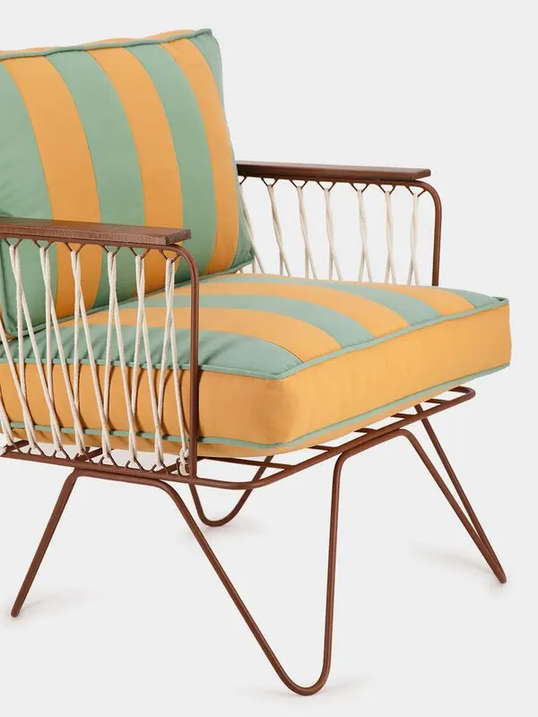 HONORÉ Striped Croisette Armchair