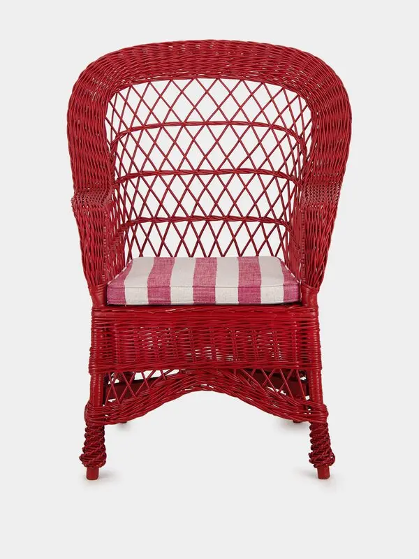 HOUSE OF CAPRICORN Furnas Wicker Armchair - Red