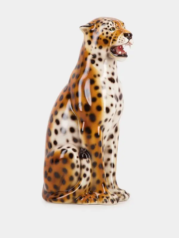 LES-OTTOMANS Large Leopard Sculpture - Multicolour