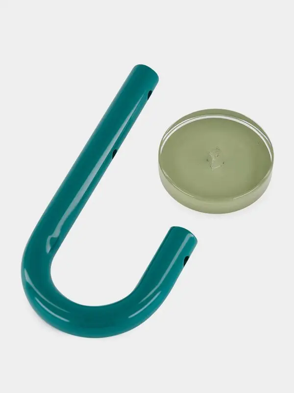 LAURENT BADIER Peacock And Green Acrylic Coat Hook