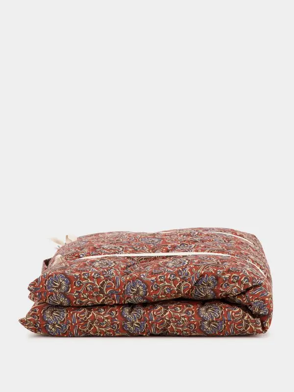 MADAM STOLTZ Printed Cotton Floor Mattress With Handles - Multicolour