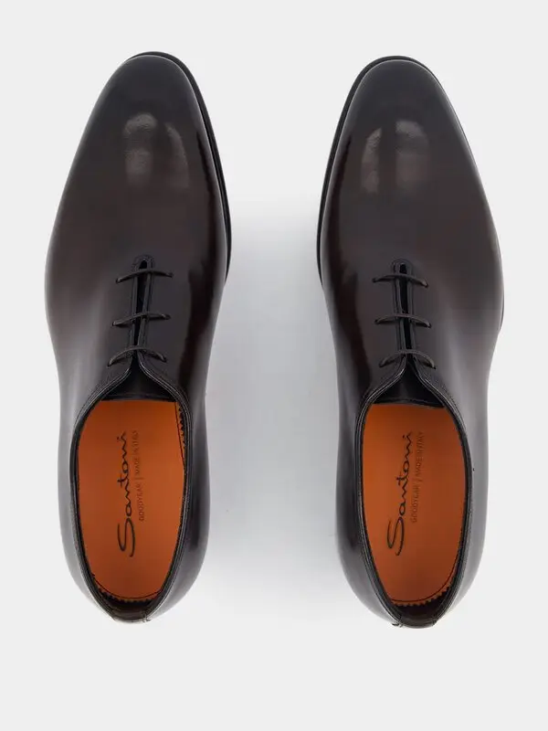 Santoni Leather Oxford Shoes - Brown