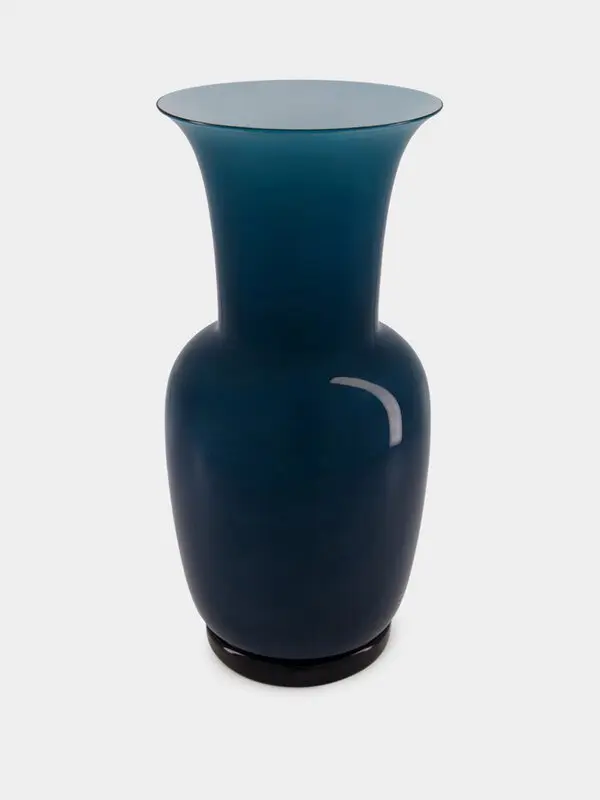 VENINI Opalino 36 Glass Vase - Blue