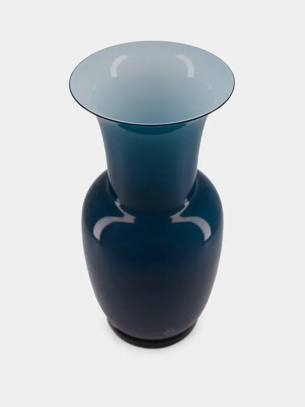VENINI Opalino 36 Glass Vase - Blue