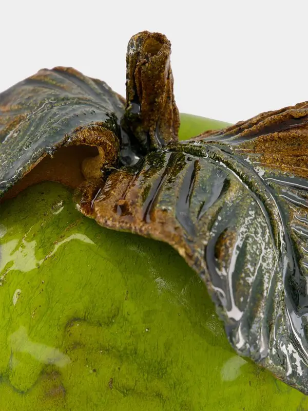 Studio Bongard Large Ceramic Apple Sculpture - Green