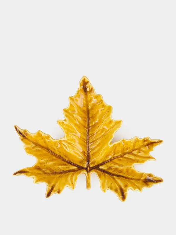 BORDALLO PINHEIRO Small Maple Leaf Tray - Yellow