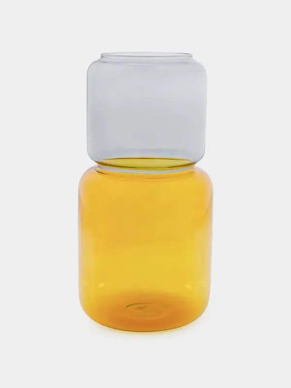 ICHENDORF MILANO Smoke And Amber Revolve Vase - Yellow