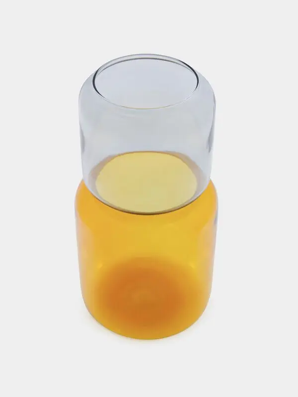ICHENDORF MILANO Smoke And Amber Revolve Vase - Yellow