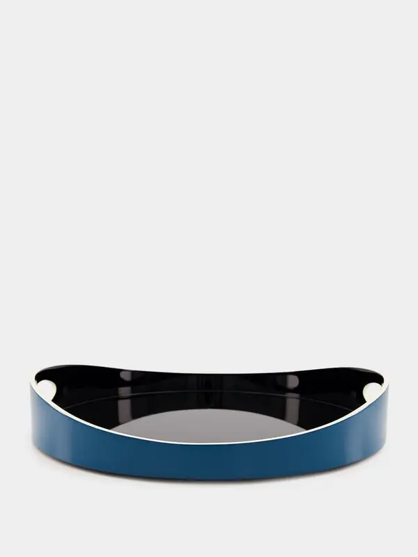 MAISON SARAH LAVOINE Basile Lacquered Tray - Blue